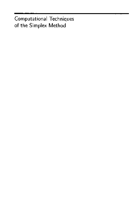 Computational Techniques Of The Simplex Method PDF/EPUB Version Downloadable Download – Feetlux ...