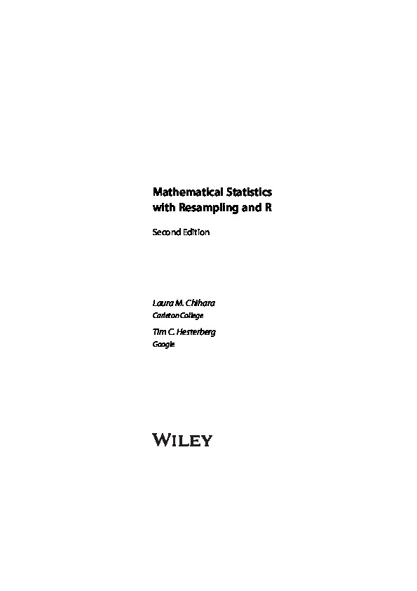 Mathematical Statistics With Resampling And R PDF/EPUB Version Downloadable Download – Enjoiy Store